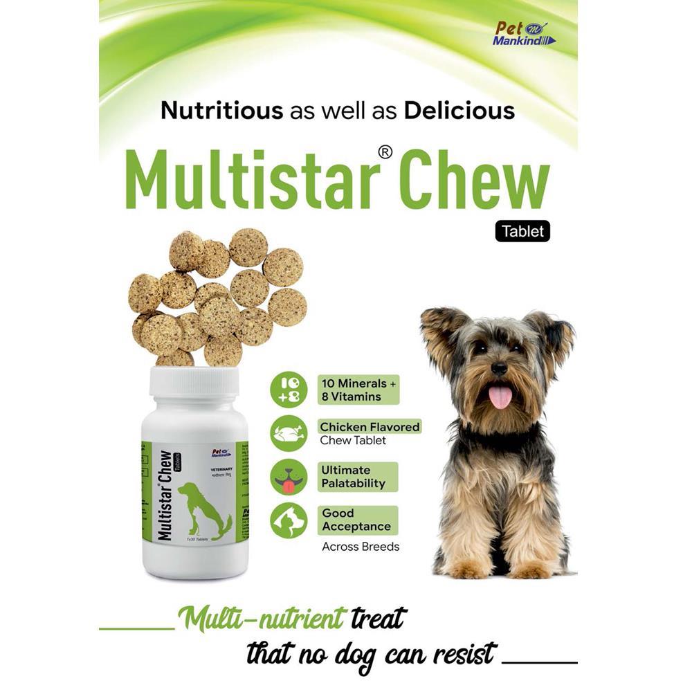 Buy Pet Mankind Multistar Chew Tablet Multivitamin & Mineral Supplement ...